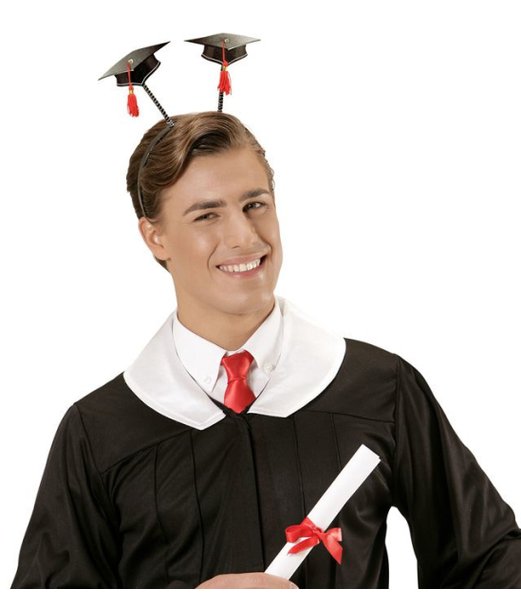 Hårbøjle med Graduerings hatte. - Fest & Farver