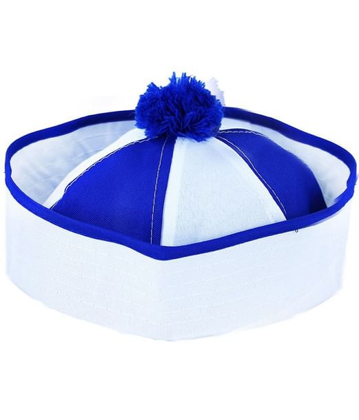 Matros hat, blå og hvid - Levering fra kun 45,00 kr. - Fest & Farver