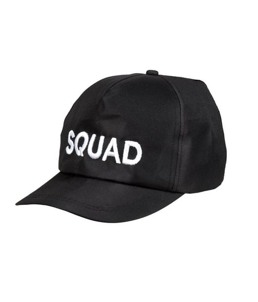 Køb Squad cap med broderet tekst - Porto fra kun 39,00 kr. - Fest & Farver