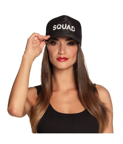 Køb Squad cap med broderet tekst - Porto fra kun 39,00 kr. - Fest & Farver