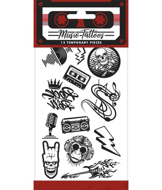 Køb Rock tatoveringer her - Porto fra kun 39,00 kr. - Fest & Farver