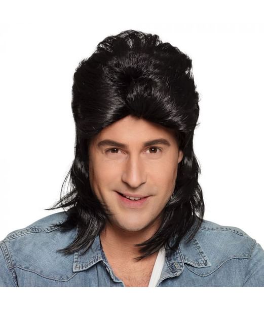 Køb Sort Jimmy 80er paryk - porto fra kun 29 kr - Fest & Farver