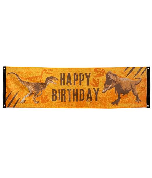T-Rex Happy Birthday banner - Forsendelse fra kun 39,00 kr. - Fest & Farver